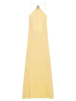 Alanui Halterneck Maxi Dress - Yellow