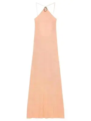 Alanui Halterneck Maxi Dress - Neutrals