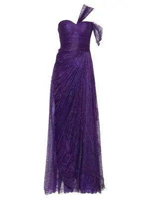 IRIS SERBAN Eleria Draped Maxi Dress - Purple