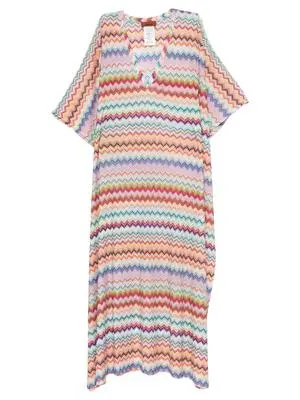 MISSONI Chevron V-Neck Maxi Dress