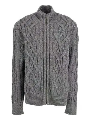 Kenzo Knitted Zip Cardigan - Grey