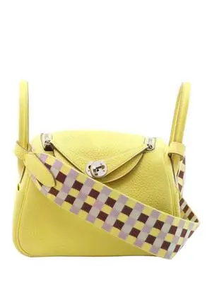 Hermès 2022 Mini Taurillon Clemence Lindy Satchel - Yellow