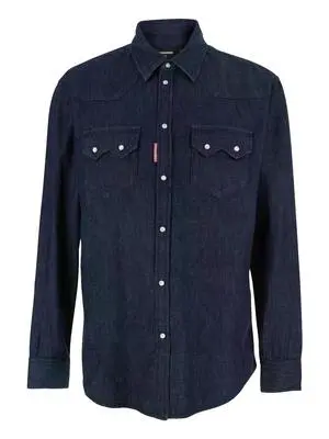 Dsquared2 Patch-pocket Denim Shirt - Blue