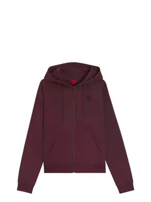 Hugo Logo Zip Hoodie - Red