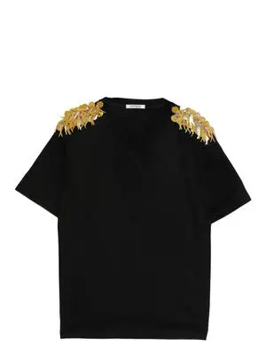 PARLOR Sequin-appliqué T-shirt - Black