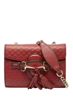 Gucci Mini Microissima Emily Crossbody Bag - Red