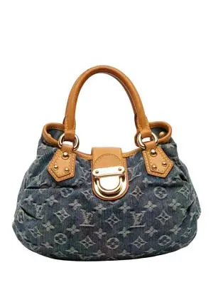 LOUIS VUITTON 2020-2025 Monogram Denim Pleaty Handbag - Blue