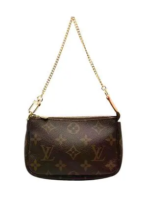 LOUIS VUITTON 2005 Monogram Mini Pochette Accessoires Handbag - Brown