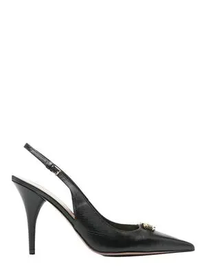 Valentino Garavani Logo-plaque Pumps - Black