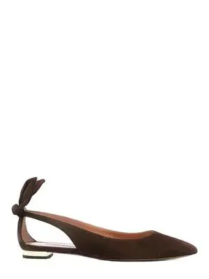 AQUAZZURA Slingback Ballet Flats - Brown