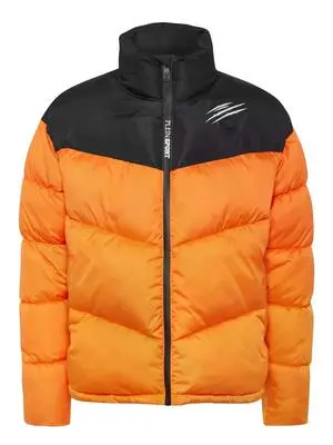 PLEIN SPORT Colour-block Chevron Padded Jacket - Orange