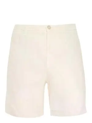 120% Lino Button-fastening Bermuda Shorts - Neutrals