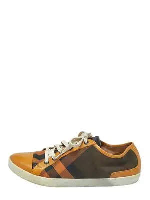 Burberry Harrowby Check Canvas Trainers - Orange