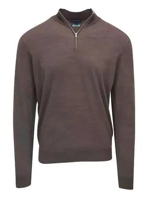 Peter Millar Zip-up Sweater - Brown