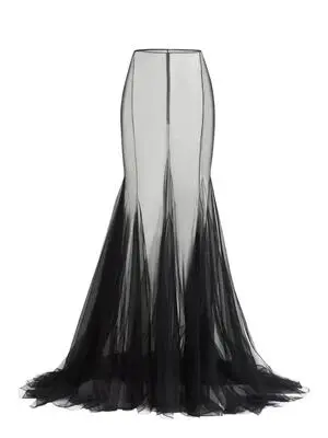 Zuhair Murad Tulle Long Skirt - Black
