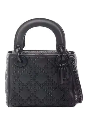 Dior 2018 Mini Lady Studded Satchel - Black