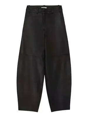 Co Collection Leather Panelled Trousers - Brown