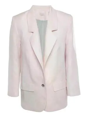 THE MANNEI Single-breasted Linen Blazer - Pink
