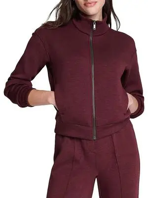 Spanx Airessentials Brushed Zip-up Jacket - Cassis Heather
