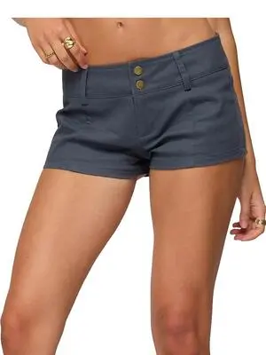 EDIKTED Kayra Micro Shorts - Dark-gray