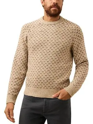 Faherty Brand Donegal Crewneck Sweater - Oat Birdseye Marl