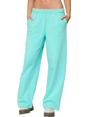 EDIKTED Straight Leg Sweatpants - Aqua