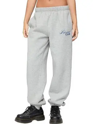 EDIKTED Leisure Club Sweatpants - Gray-melange