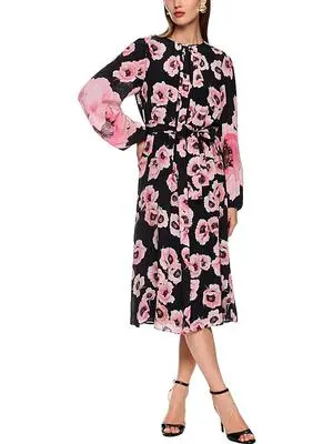 MARC CAIN Floral Print Midi Dress