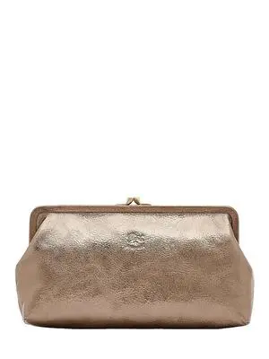 Il Bisonte Classic Manuela Leather Clutch - Bronze