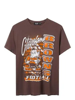 Junk Food Clothing Nfl Cleveland Browns Brick Vintage Tee - Dark Chocolate