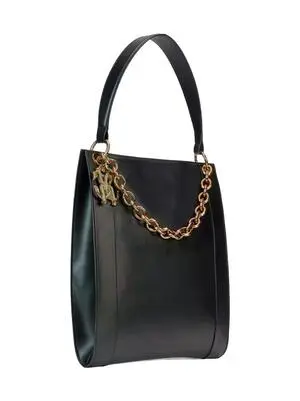Roberto Cavalli Chain-Charm Square Shoulder Bag Black
