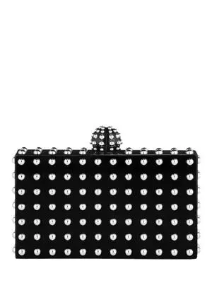 AQUAZZURA Cosmic Studded Clutch - Black