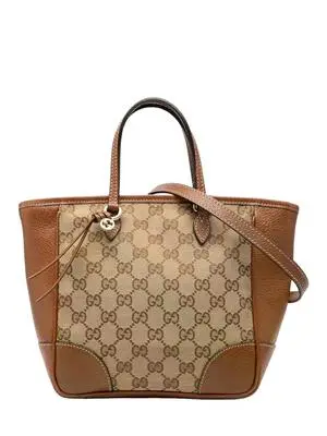 Gucci Small Gg Canvas Bree Satchel - Brown