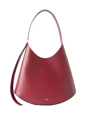 JIL SANDER Eldorado Leather Shoulder Bag - Red