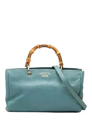 Gucci Bamboo Shopper Satchel - Blue