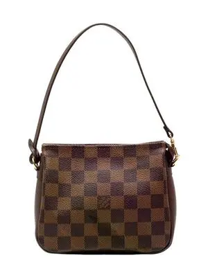 LOUIS VUITTON Damier Ebene Trousse Pochette Handbag - Brown