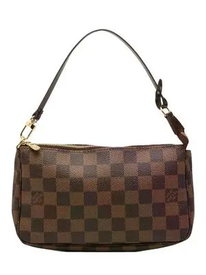 LOUIS VUITTON 2008 Damier Ebene Pochette Accessoires Shoulder Bag - Brown
