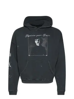 Enfants Riches Déprimés Faded Printed Hoodie - Black