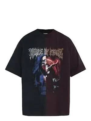 Vetements Cof Cutup Oversized T-shirt - Black Red