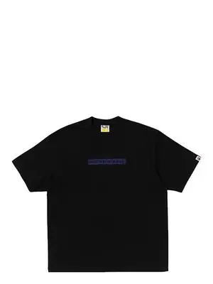 A BATHING APE Screen Print Stencil Logo Relaxed Fit Tee Shirt - Black