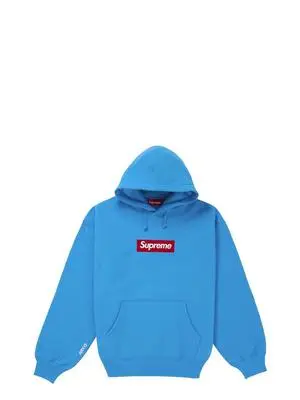 Supreme Box Logo Hoodie Fw25 - Cyan