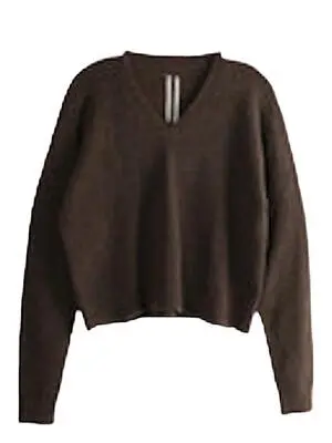 Rick Owens Maglia Tommy V-neck Knit - Brown