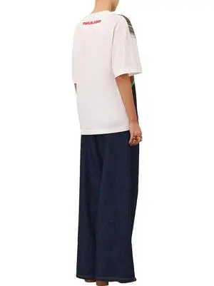 Zimmermann Printed Cotton Tee - Peacock Feather