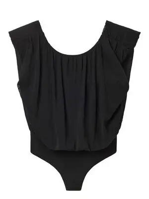 HOUSE OF DAGMAR Draped Knit Top - Black