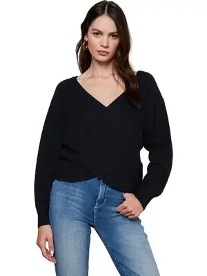L'Agence Antonella Crossover Sweater - Midnight