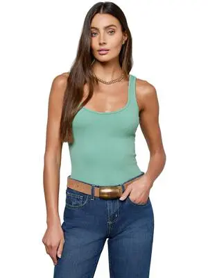 L'Agence Nica Scoopneck Bodysuit - Malachite Green