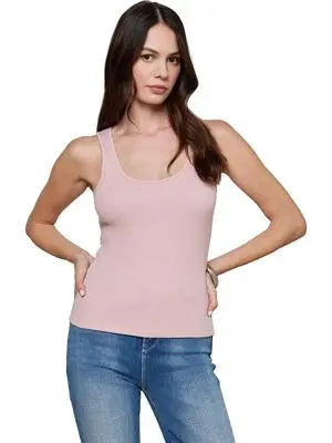 L'Agence Adira Scoopneck Tank Top - Pale Rose