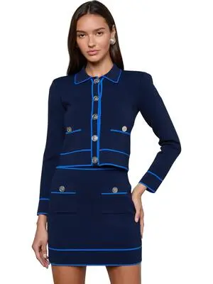 L'Agence Tala Cardigan - Midnight/pop Blue