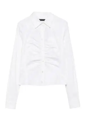 Balenciaga Ruched Shirt - White