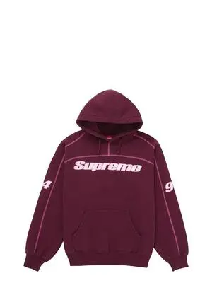Supreme Overlock Hooded Sweatshirt Burgundy